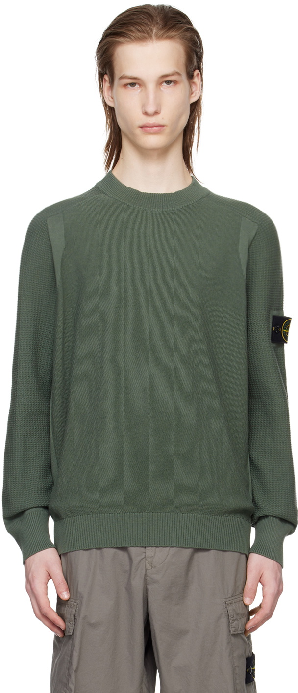 Stone Island Khaki Patch Sweater Stone Island