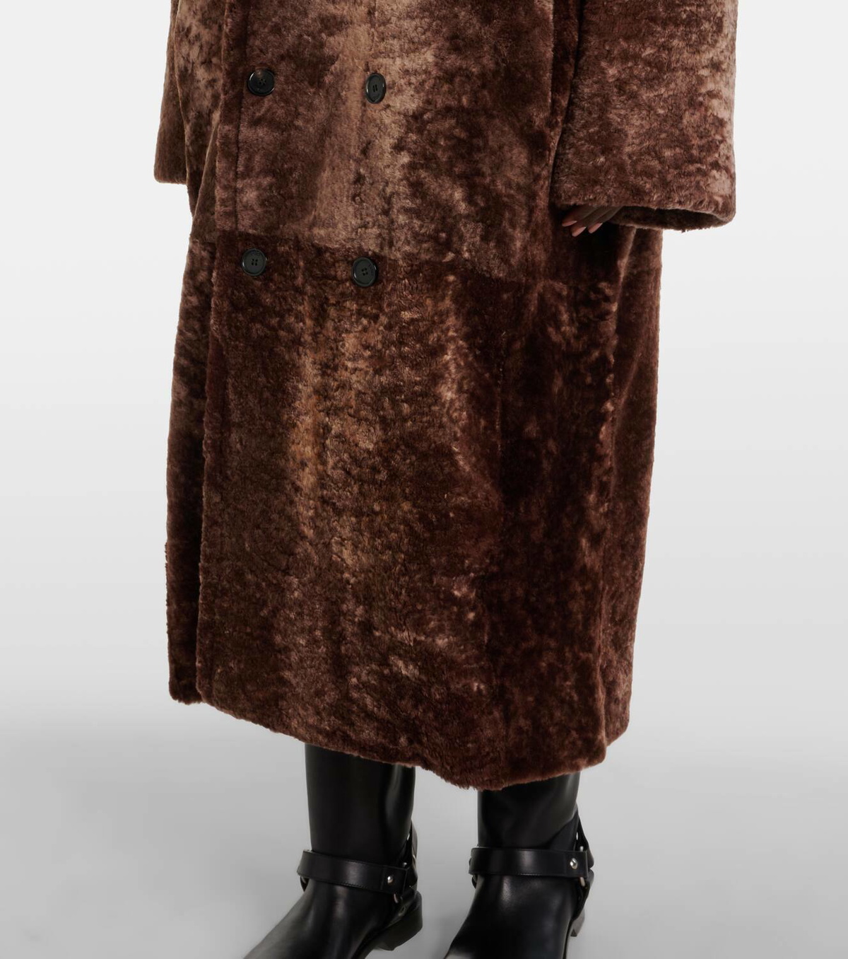 Loewe Double-breasted shearling coat Loewe