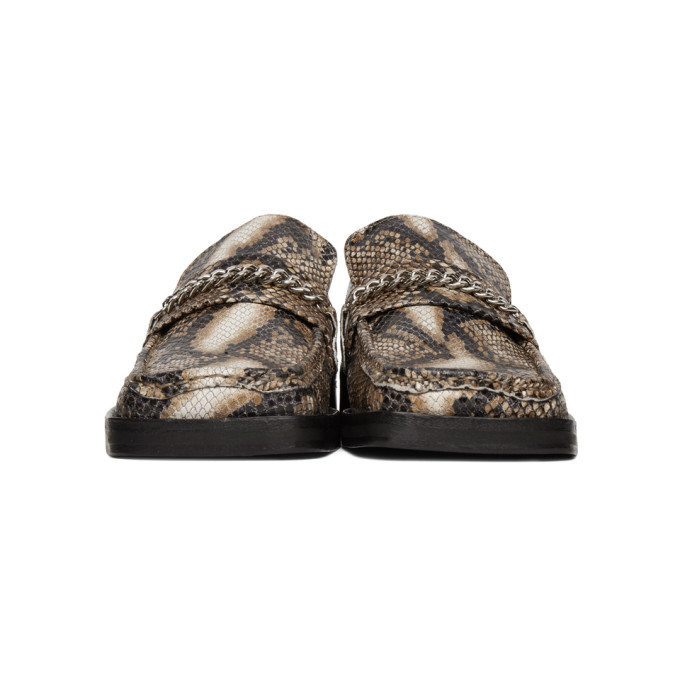 Martine Rose Brown Snake Slip-On Loafers Martine Rose