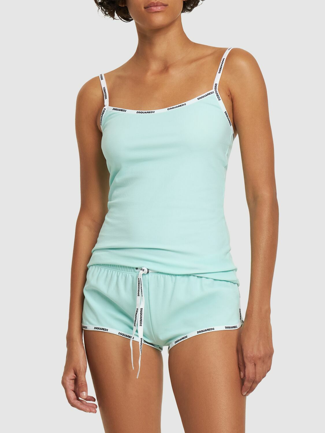 DSQUARED2 - Logo Cotton Jersey Camisole Dsquared2