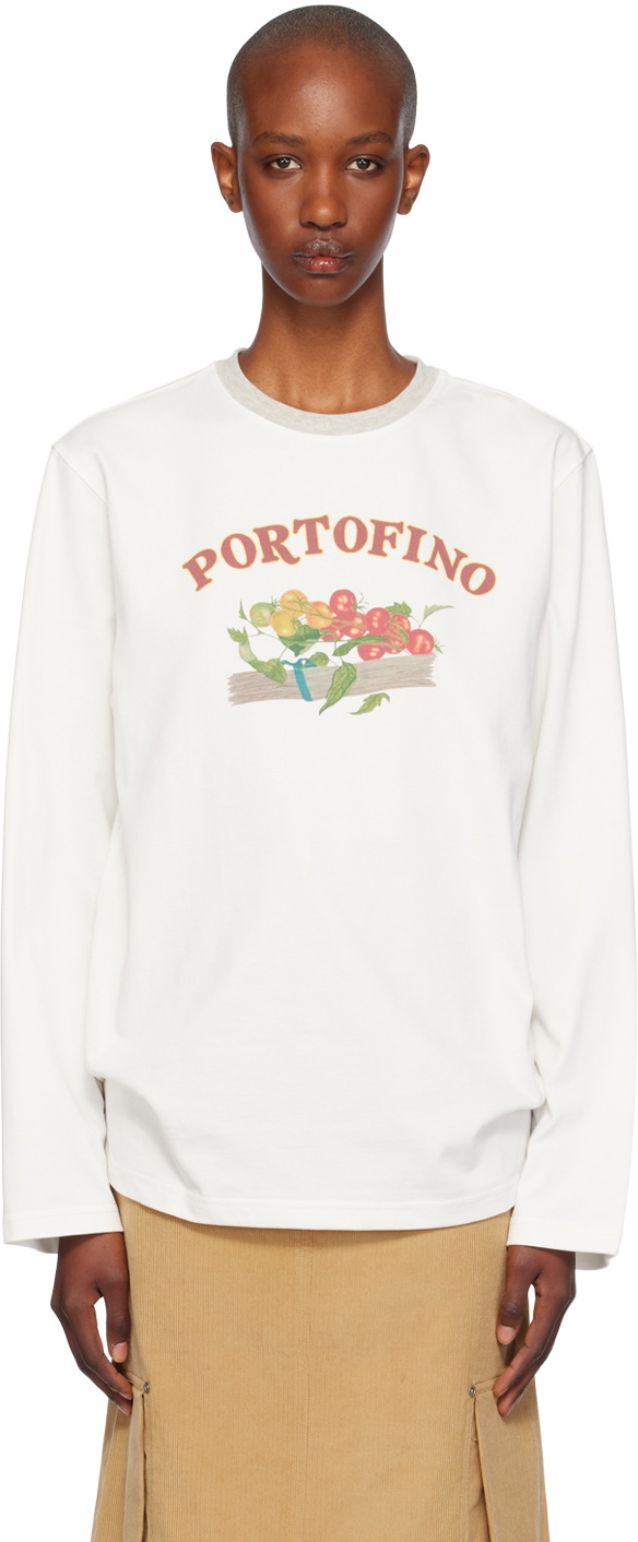 Kijun Off White Portofino Long Sleeve T Shirt Kijun