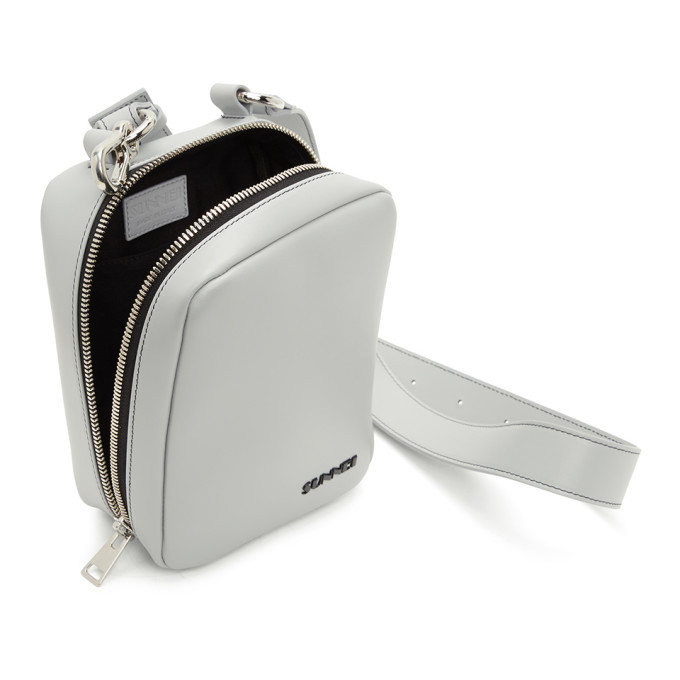Sunnei Grey Leather Shoulder Bag Sunnei
