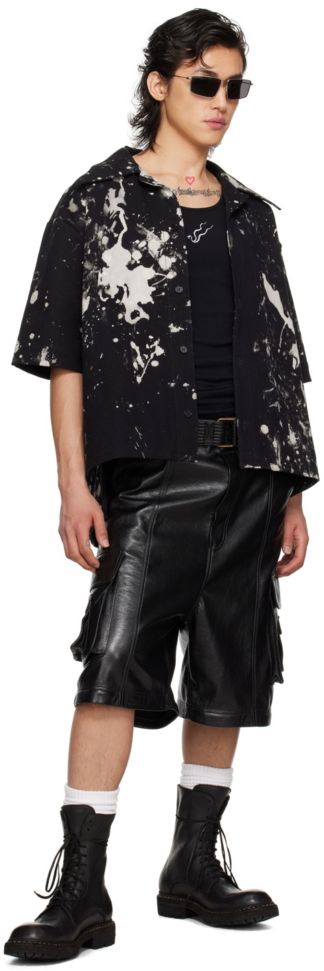 Lu U Dan Black Boxy Denim Shirt Lu U Dan