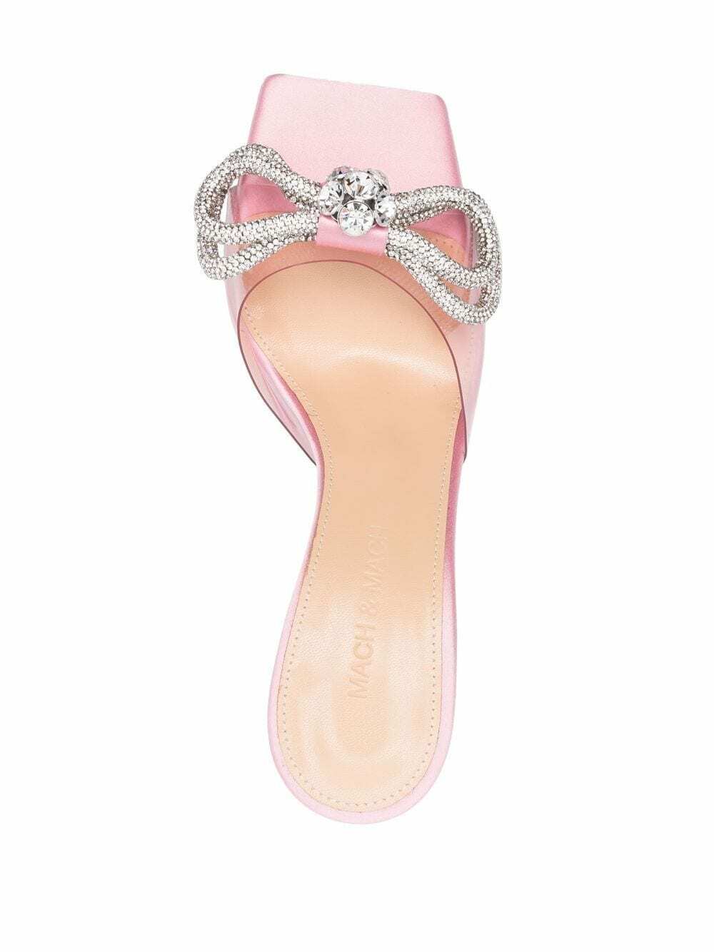 MACH & MACH - Bow Detail Pvc Heel Mules MACH & MACH