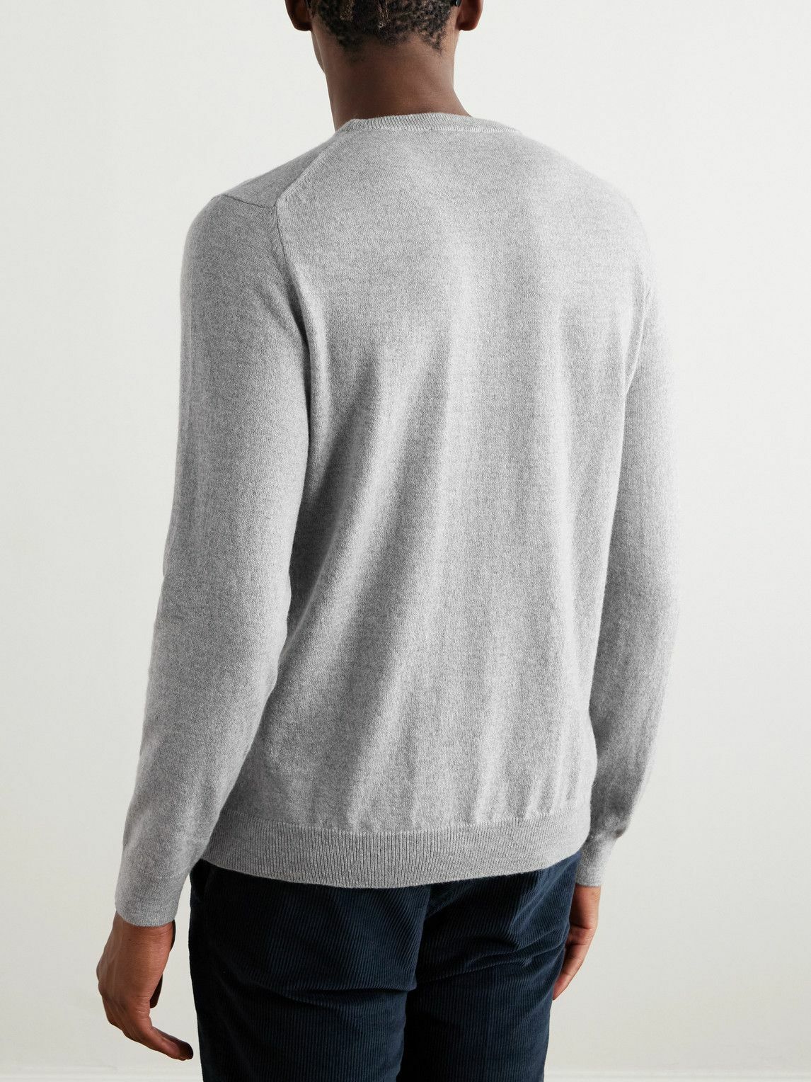 Incotex - Zanone Virgin Wool and Cashmere-Blend Sweater - Gray Incotex