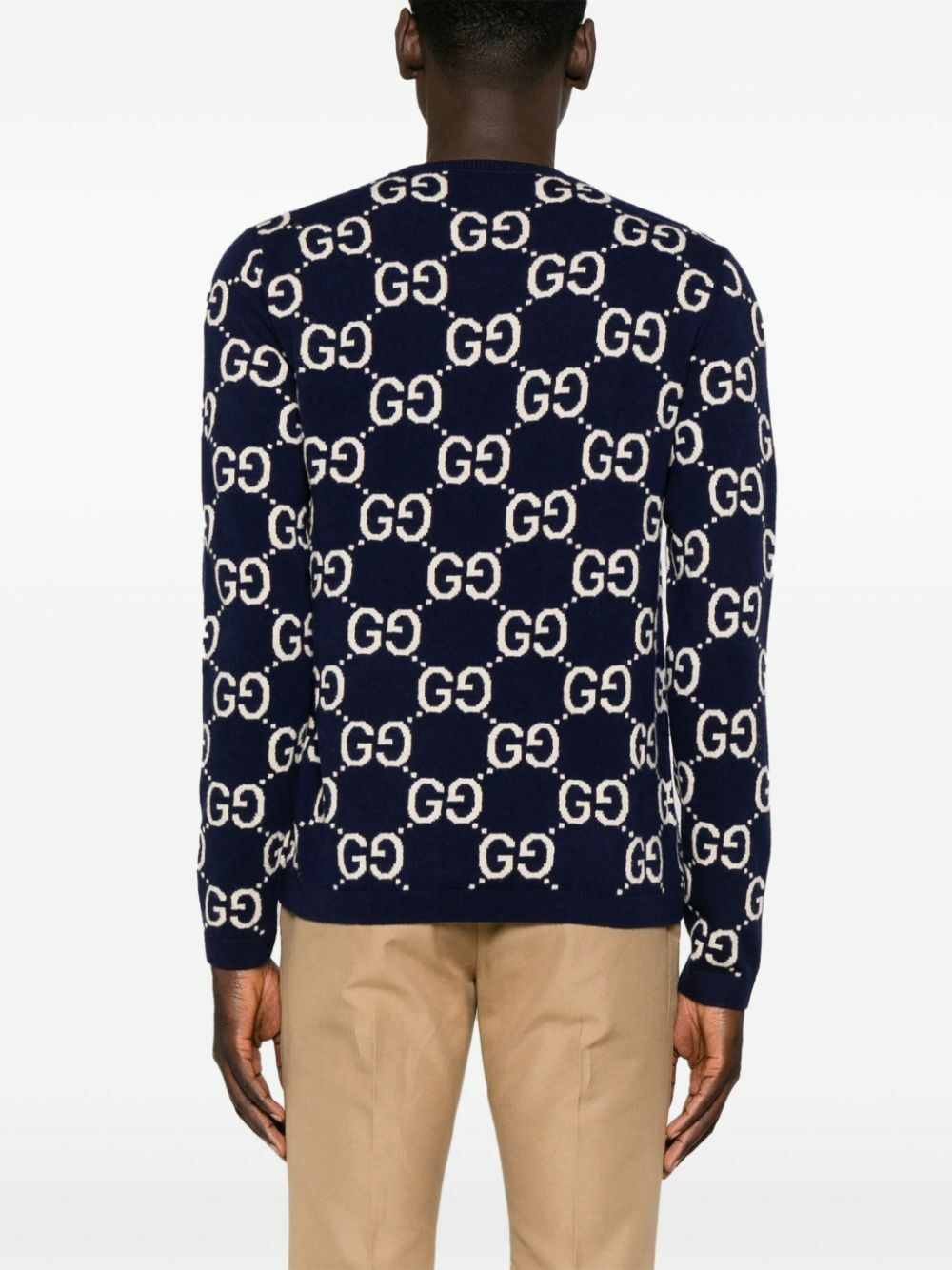 Gucci Blue GG Wool Sweater Gucci