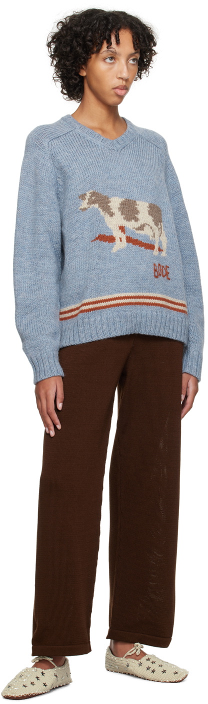 Bode Blue Cattle Sweater Bode