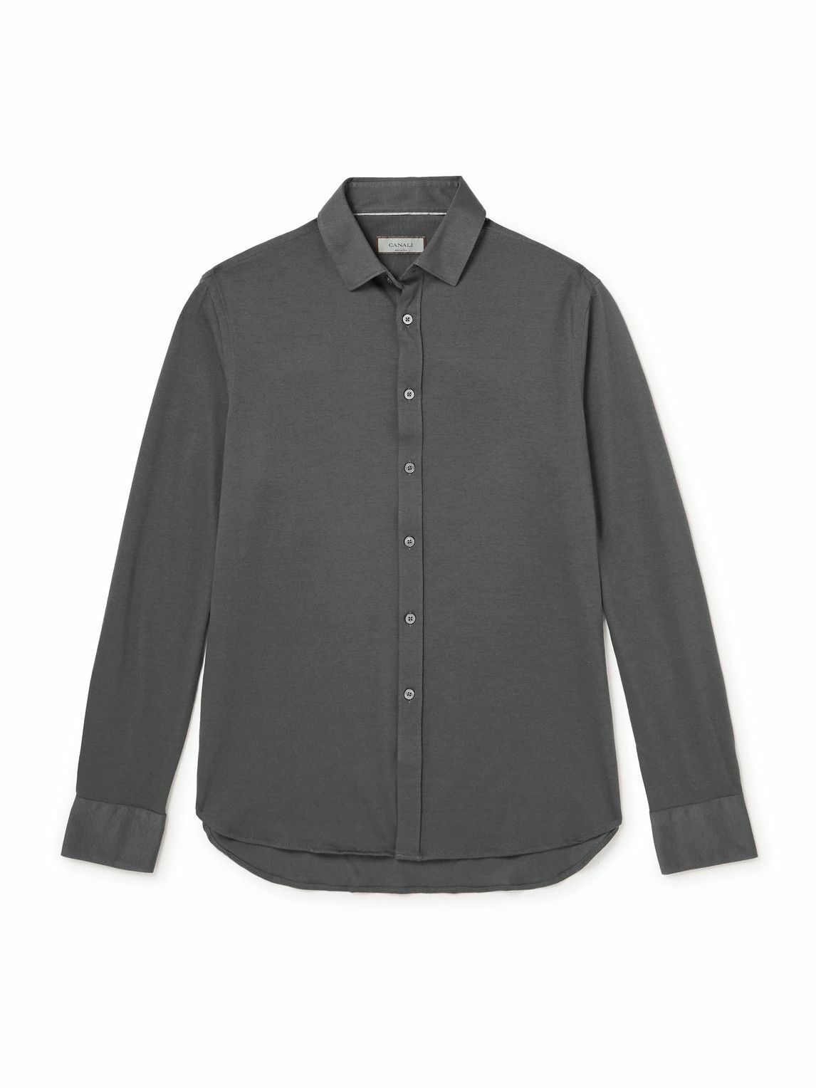 Canali - Cotton and Cashmere-Blend Shirt - Gray Canali
