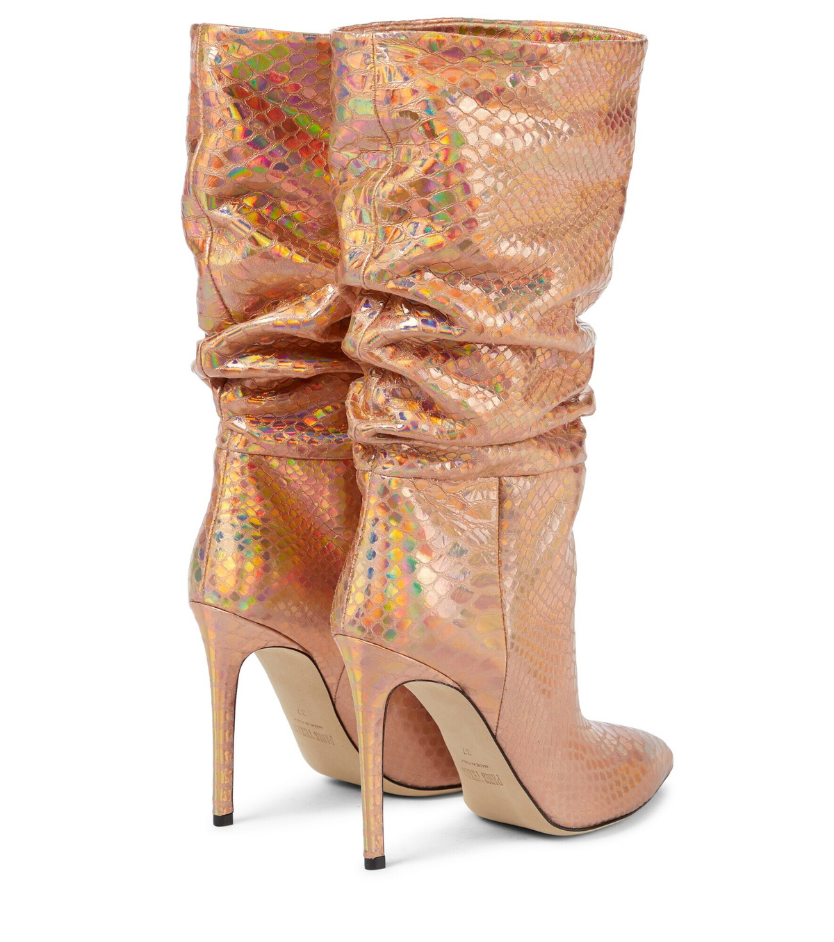 Paris Texas - Python-effect metallic leather boots Paris Texas
