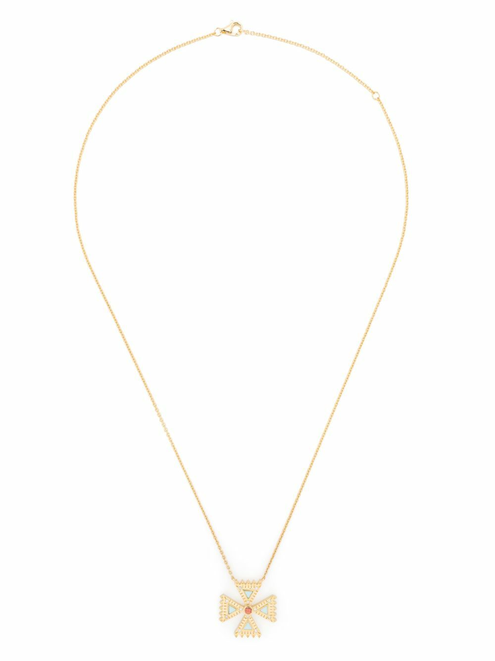 Harwell Godfrey 18K Yellow Gold Cross Diamond And Sapphire Pendant ...