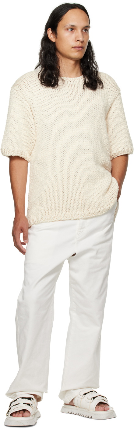 COMMAS Off-White Hand Knitted T-Shirt Commas