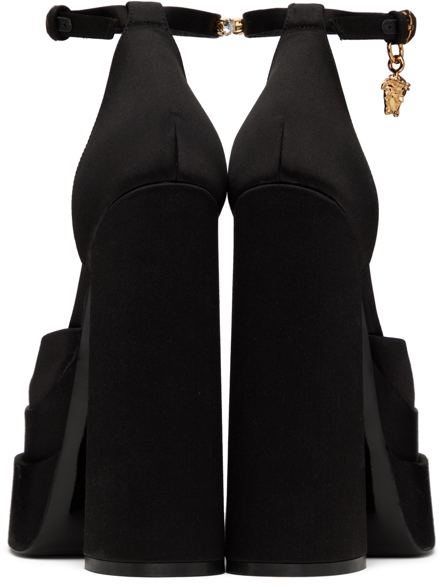 Versace Black Aevitas Platform Heels Versace