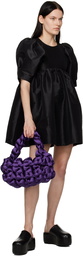 KARA Purple Exploded Knot Shoulder Bag Kara