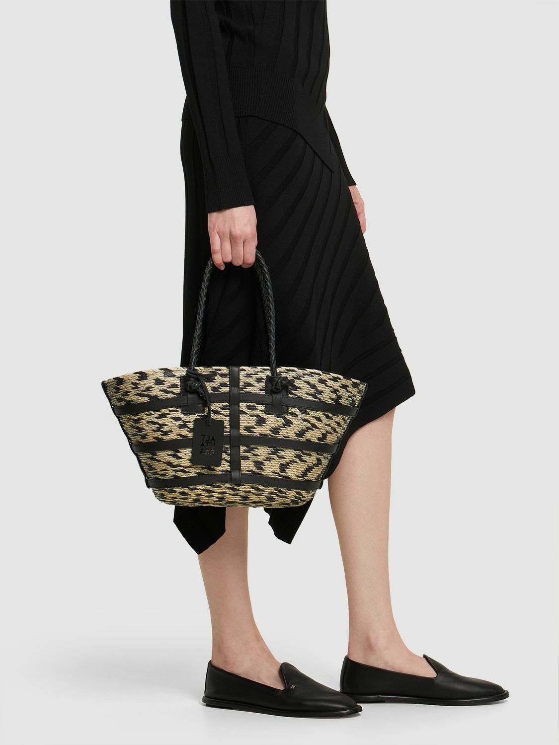 ALTUZARRA - Small Watermill Straw Shoulder Bag Altuzarra