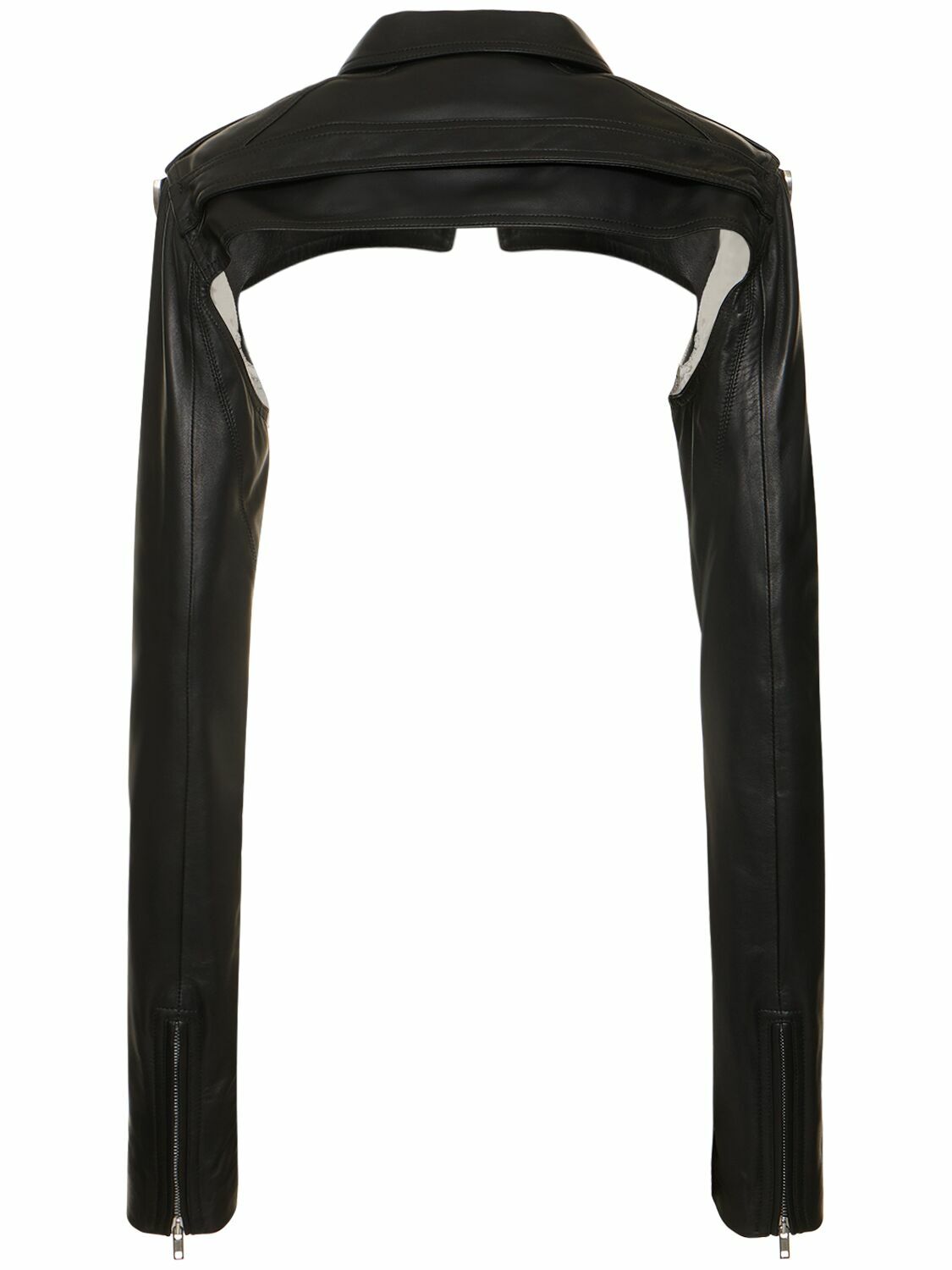 RICK OWENS - Cropped Leather Bolero Jacket Rick Owens