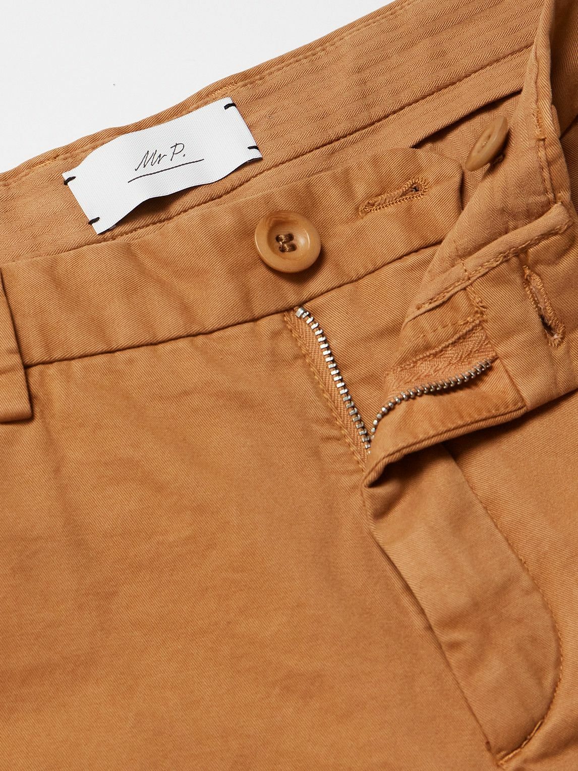 Mr P. - Straight-Leg Cotton-Twill Shorts - Brown Mr P.