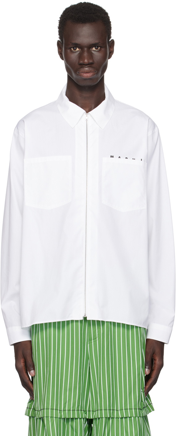 Marni White Zip Shirt Marni