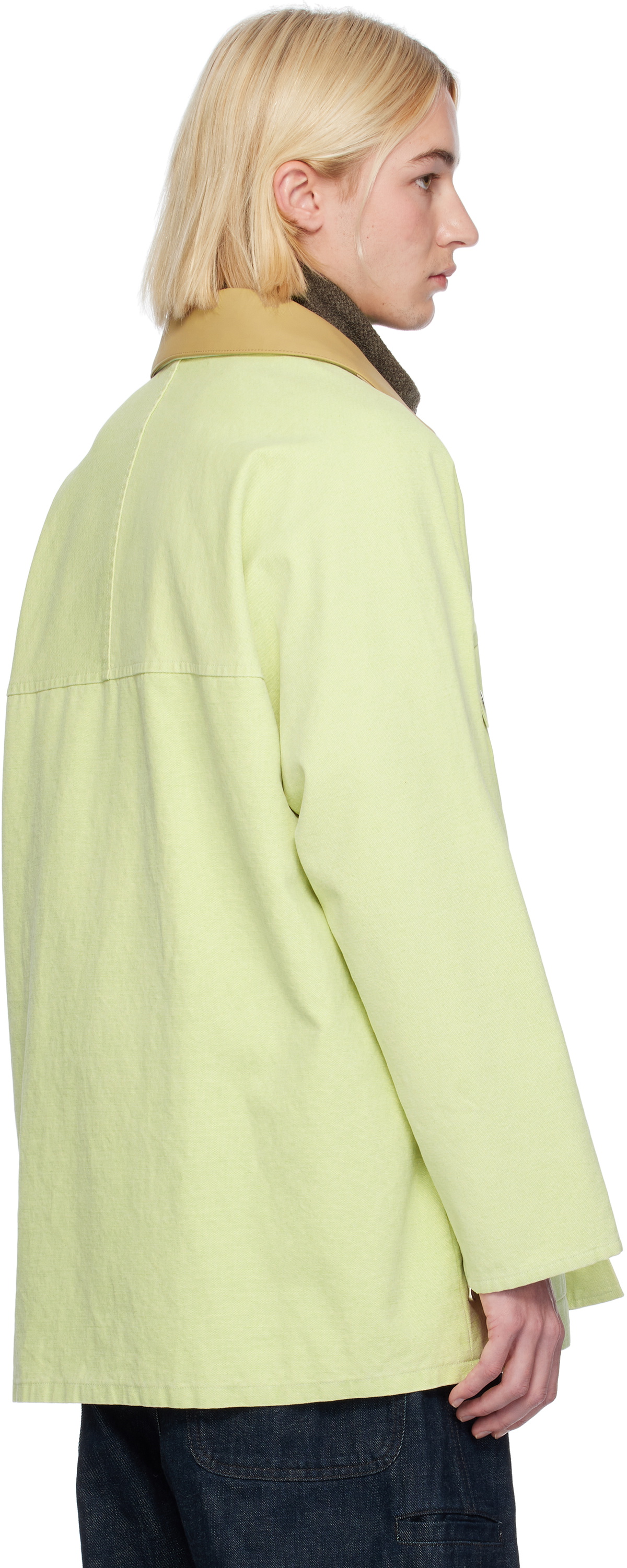AURALEE Green Canvas Hunting Jacket Auralee