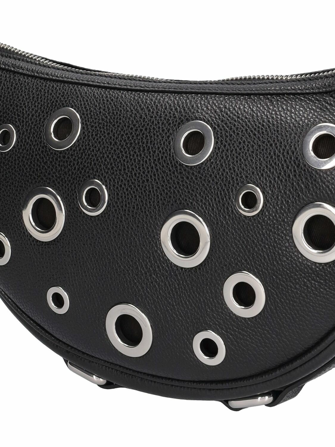 BY FAR - Small Gib Grain Leather & Eyelets Bag By Far