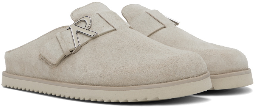 Represent Taupe Initial Mules Represent