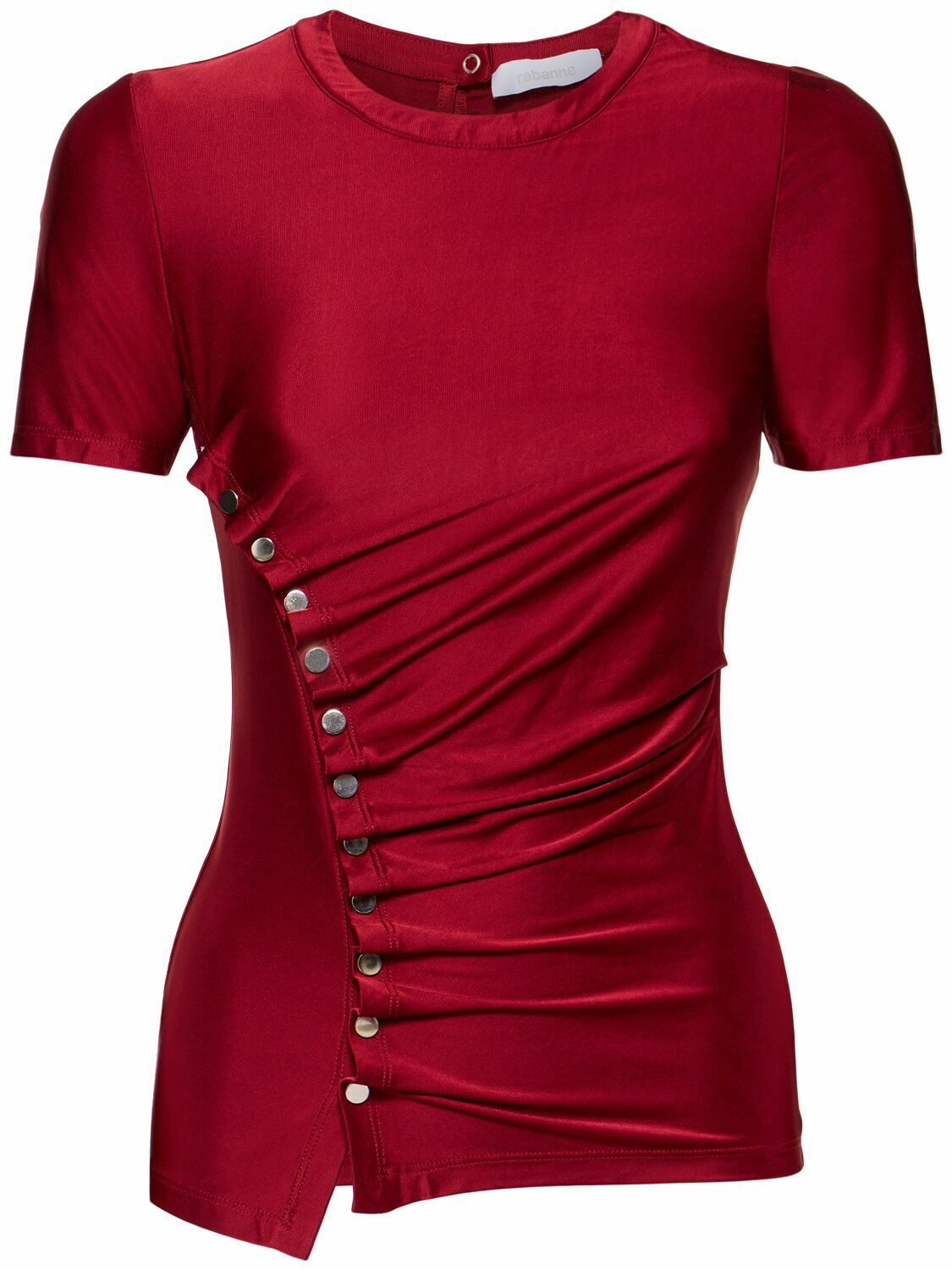 RABANNE Draped Viscose Blend Jersey Top Paco Rabanne