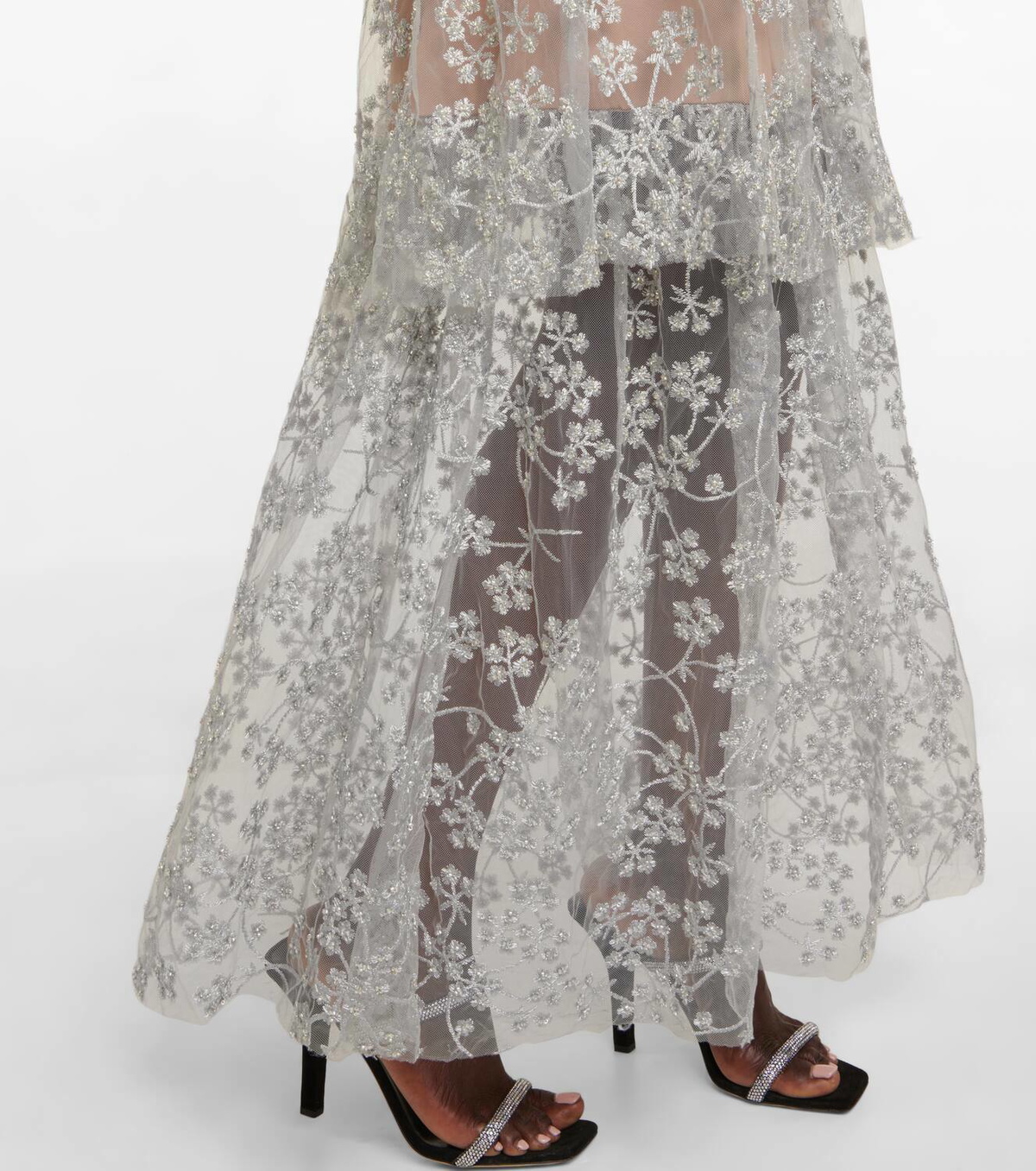 Self-Portrait Embroidered embellished maxi dress Self-Portrait