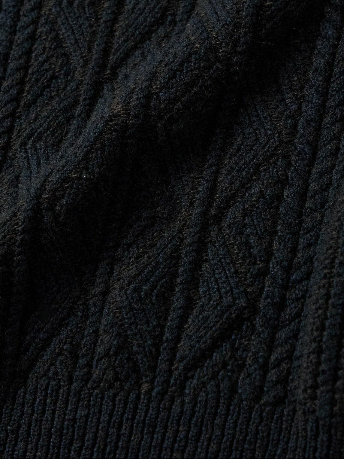 Inis Meáin - Aran-Knit Merino Wool and Cashmere-Blend Sweater - Blue ...