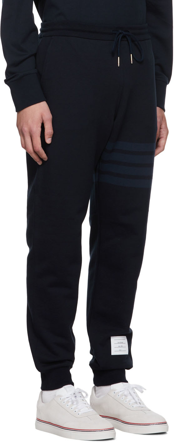 Thom Browne Navy 4-Bar Lounge Pants Thom Browne
