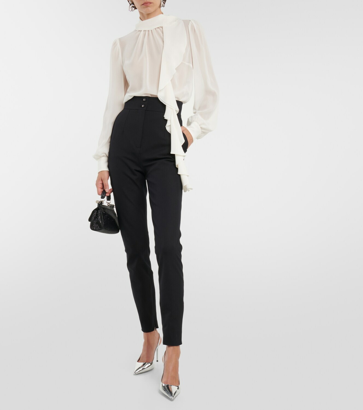 Dolce&Gabbana High-rise cotton-blend suit pants Dolce & Gabbana
