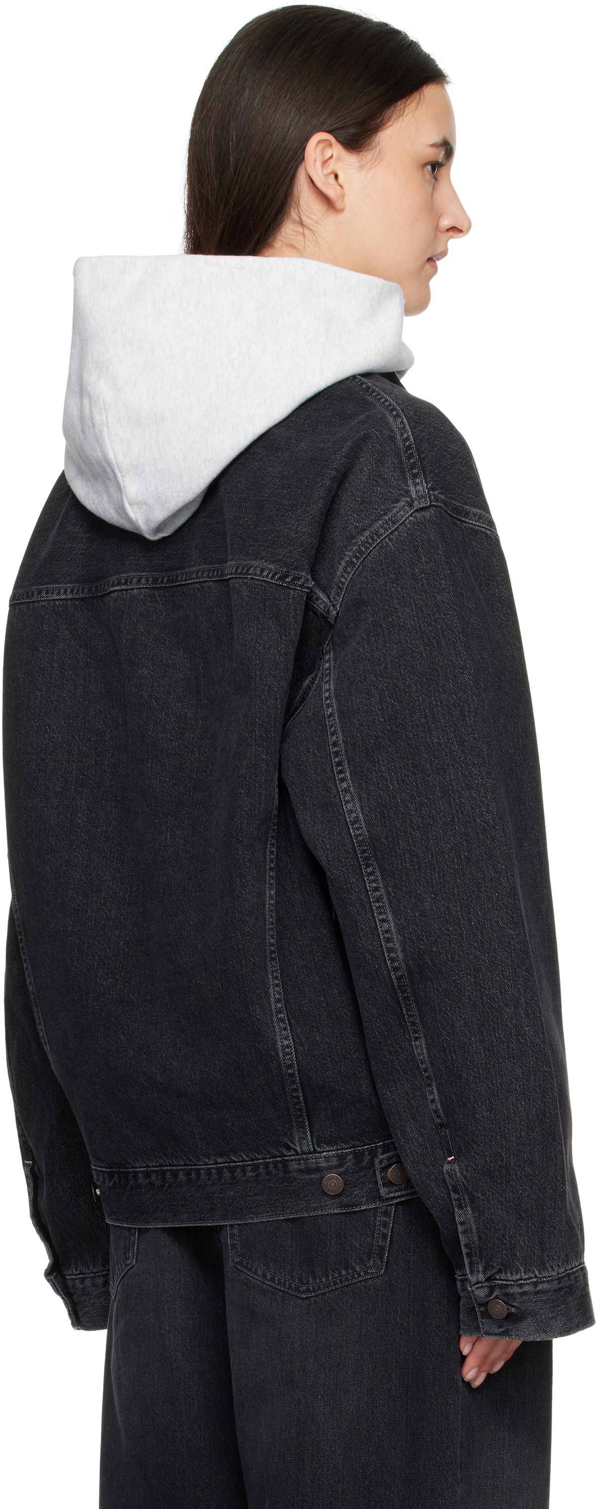 Acne Studios Black Relaxed Fit Denim Jacket Acne Studios
