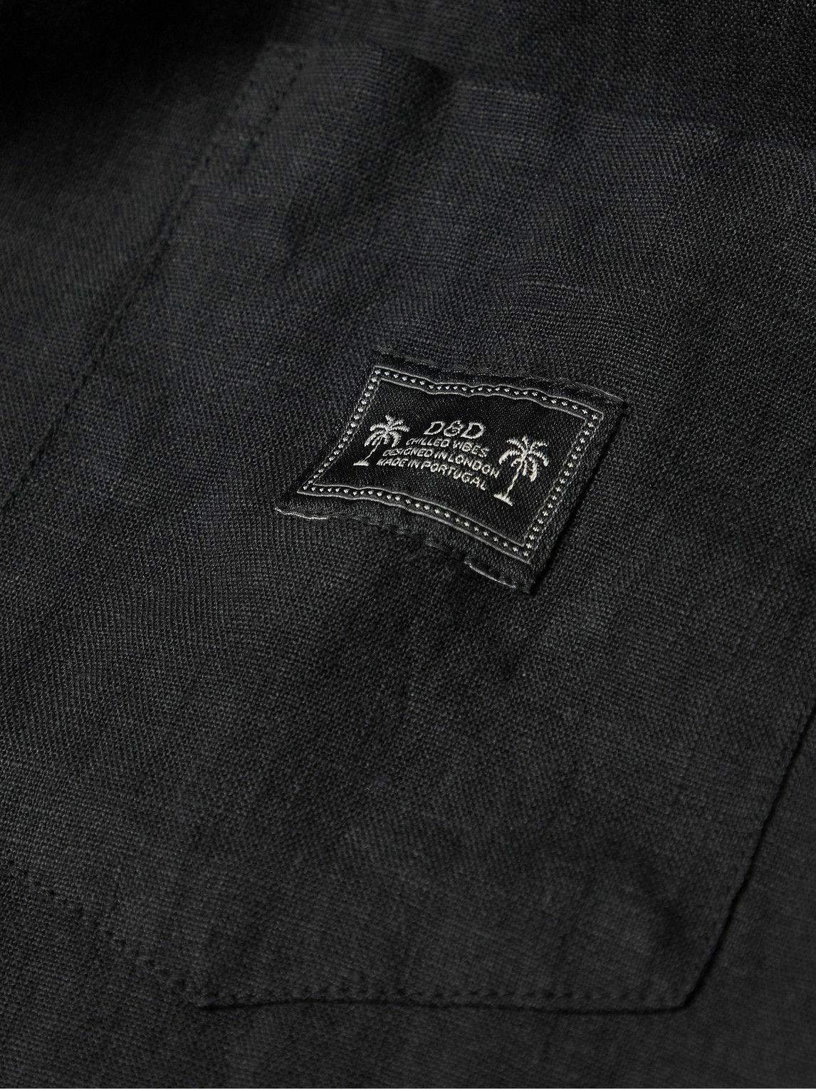 Desmond & Dempsey - Linen Pyjama Set - Black Desmond & Dempsey