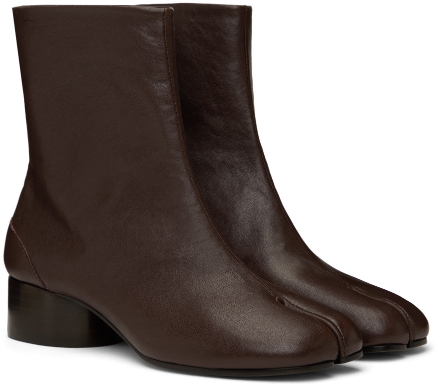 Maison Margiela Brown Tabi Ankle Boots Maison Margiela