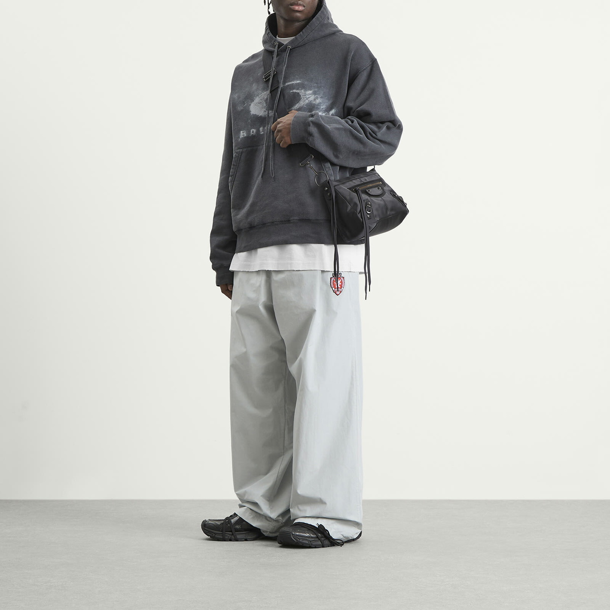 Balenciaga Men's Le City Moto Nylon Bag in Black Balenciaga