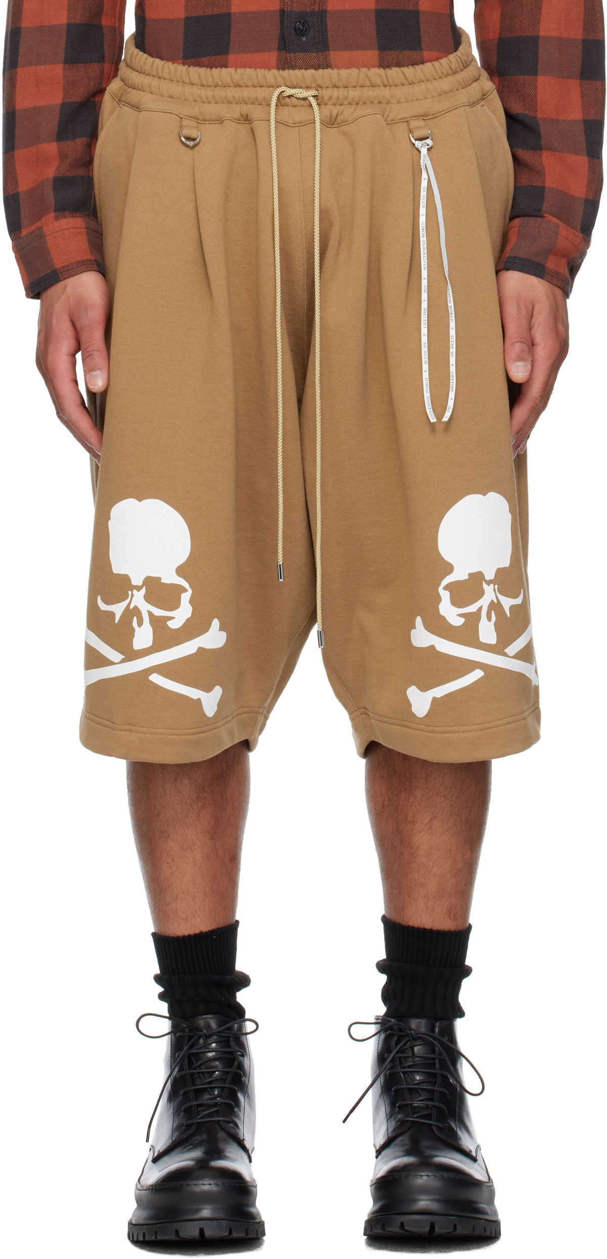 MASTERMIND WORLD Beige OG Sweat Shorts MASTERMIND WORLD