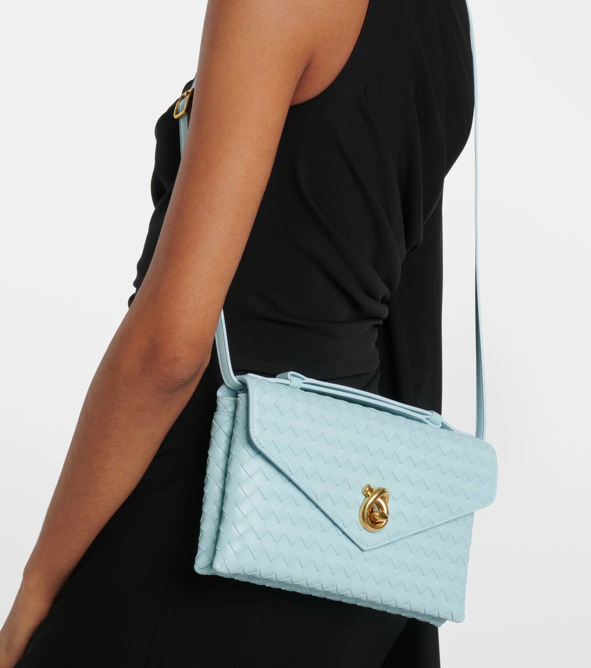 Bottega Veneta Knot Lock Intrecciato leather crossbody bag Bottega Veneta