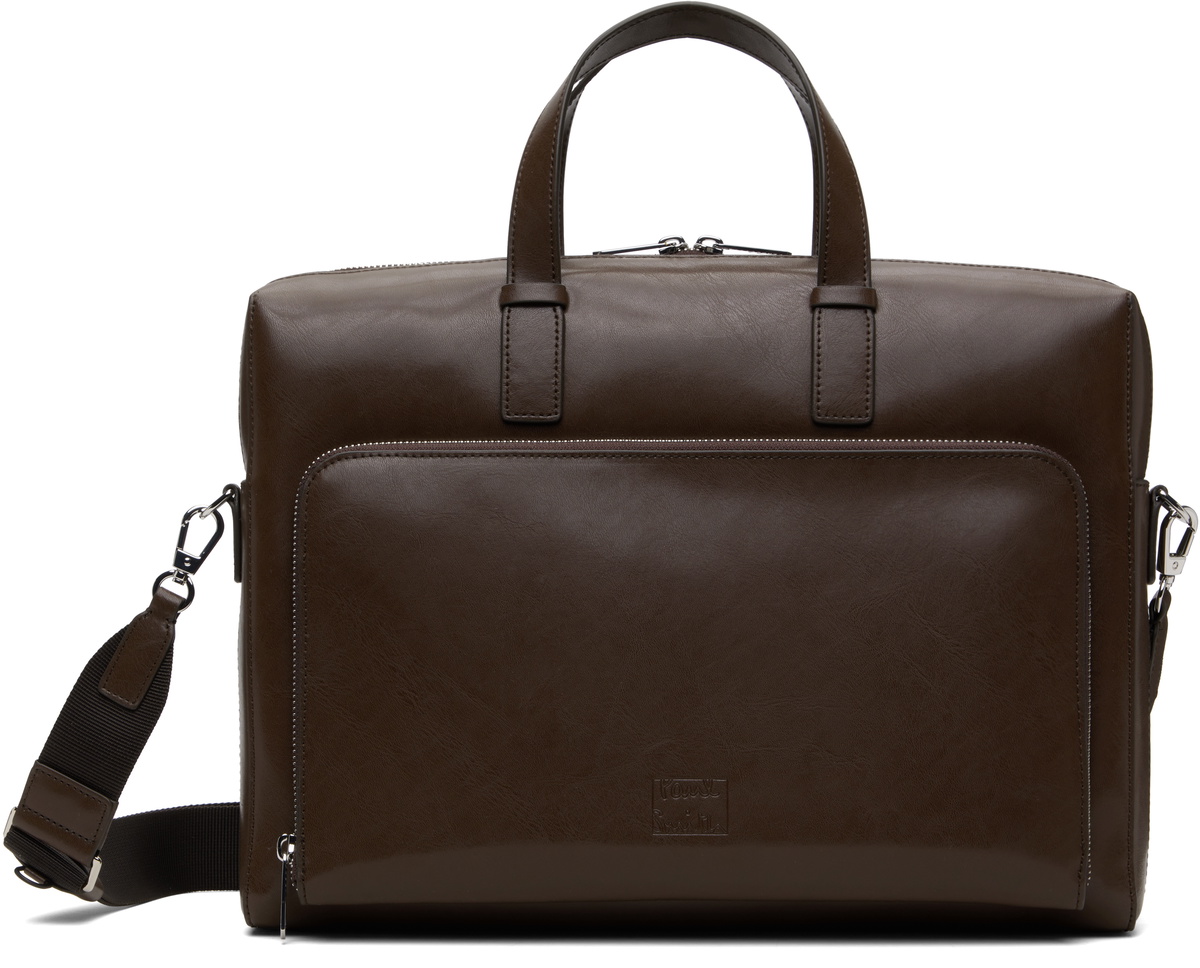 Paul Smith Brown Leather Folio Briefcase Paul Smith