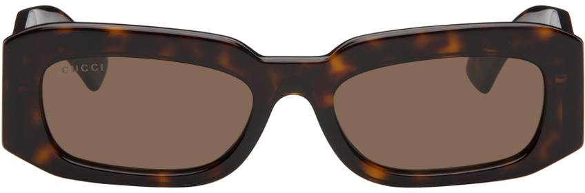 Gucci Tortoiseshell Rectangular Sunglasses Gucci