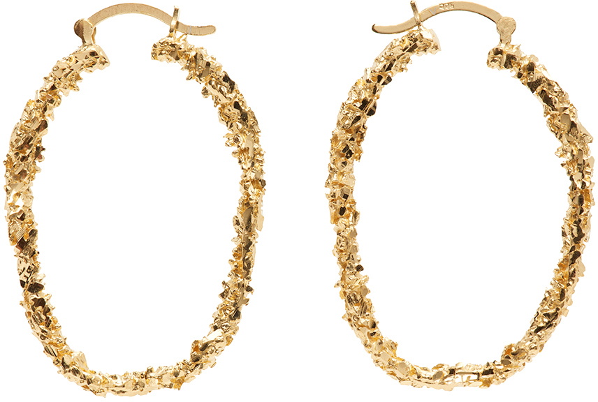 Veneda Carter Gold VC039 Large Closed Hoop Earrings Veneda Carter