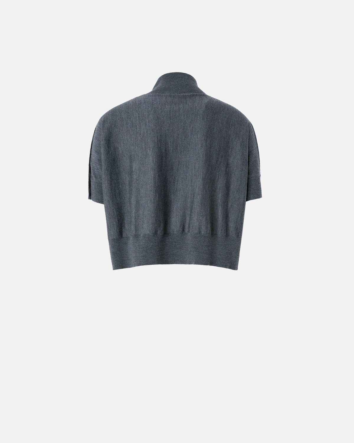 Pinko Short Sleeved Short Sweater With Buttons Grey Crow Pinko