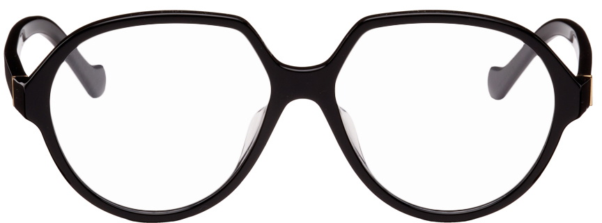 Loewe Black Oversized Round Glasses Loewe