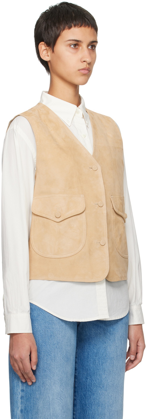 Nothing Written Beige Loi Leather Vest NOTHING WRITTEN