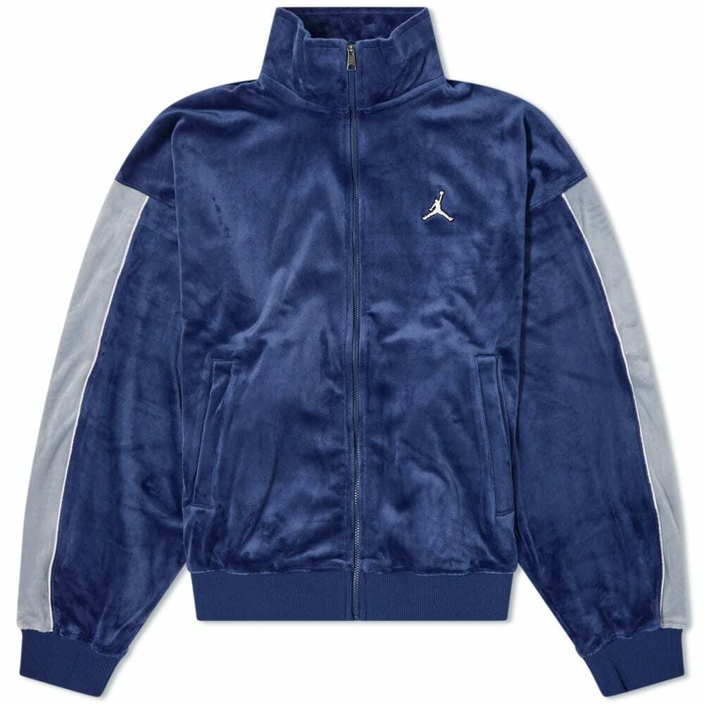 Air Jordan Men's Velour Track Jacket in Midnight Navy/Stealth/White ...