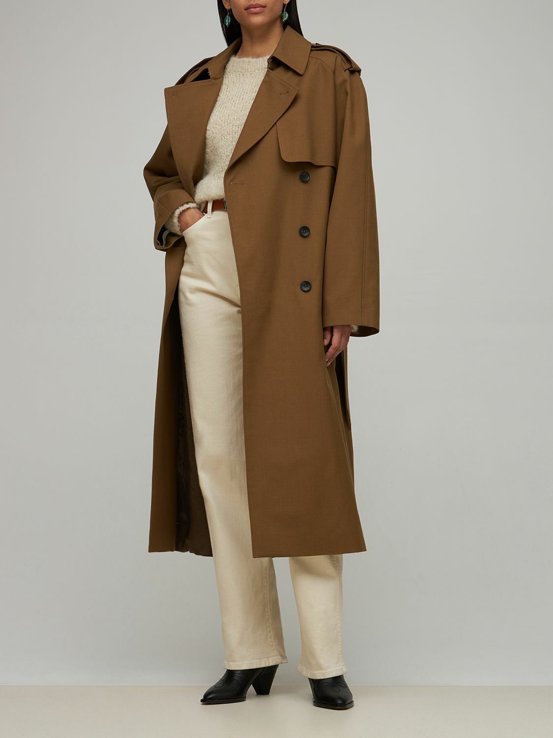 ISABEL MARANT Jepson Wool Trench Coat Isabel Marant