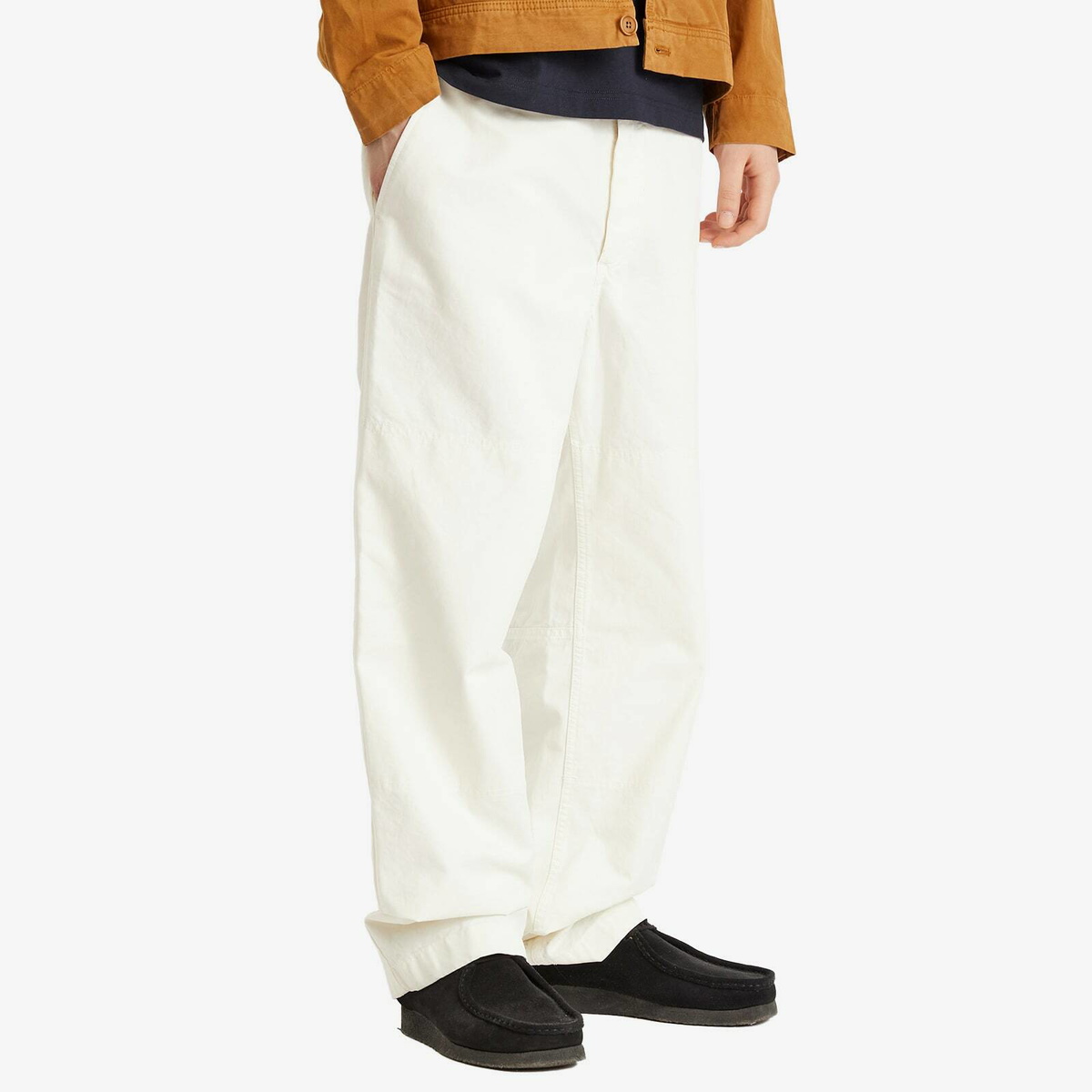 Norse Projects Men's Lukas Canvas Work Pants in Ecru Norse Projects