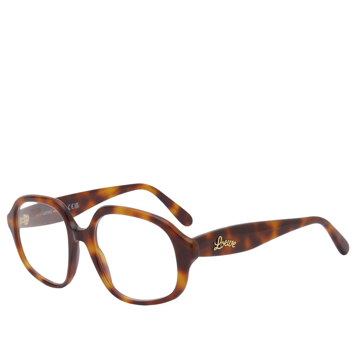 Loewe Eyewear Women's Loewe Curvy Acetate Glasses in Dark Havana Loewe