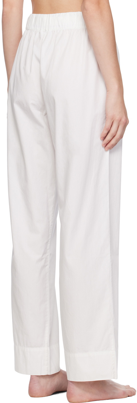 Tekla White Drawstring Pyjama Pants Tekla Fabrics