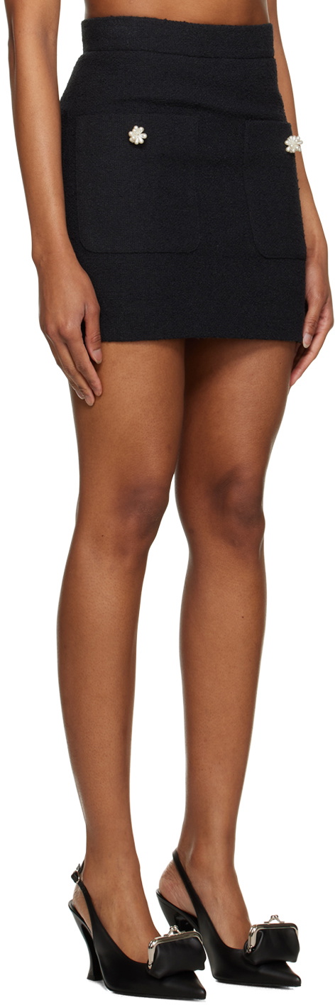 Pushbutton Black Patch Pocket Miniskirt Pushbutton