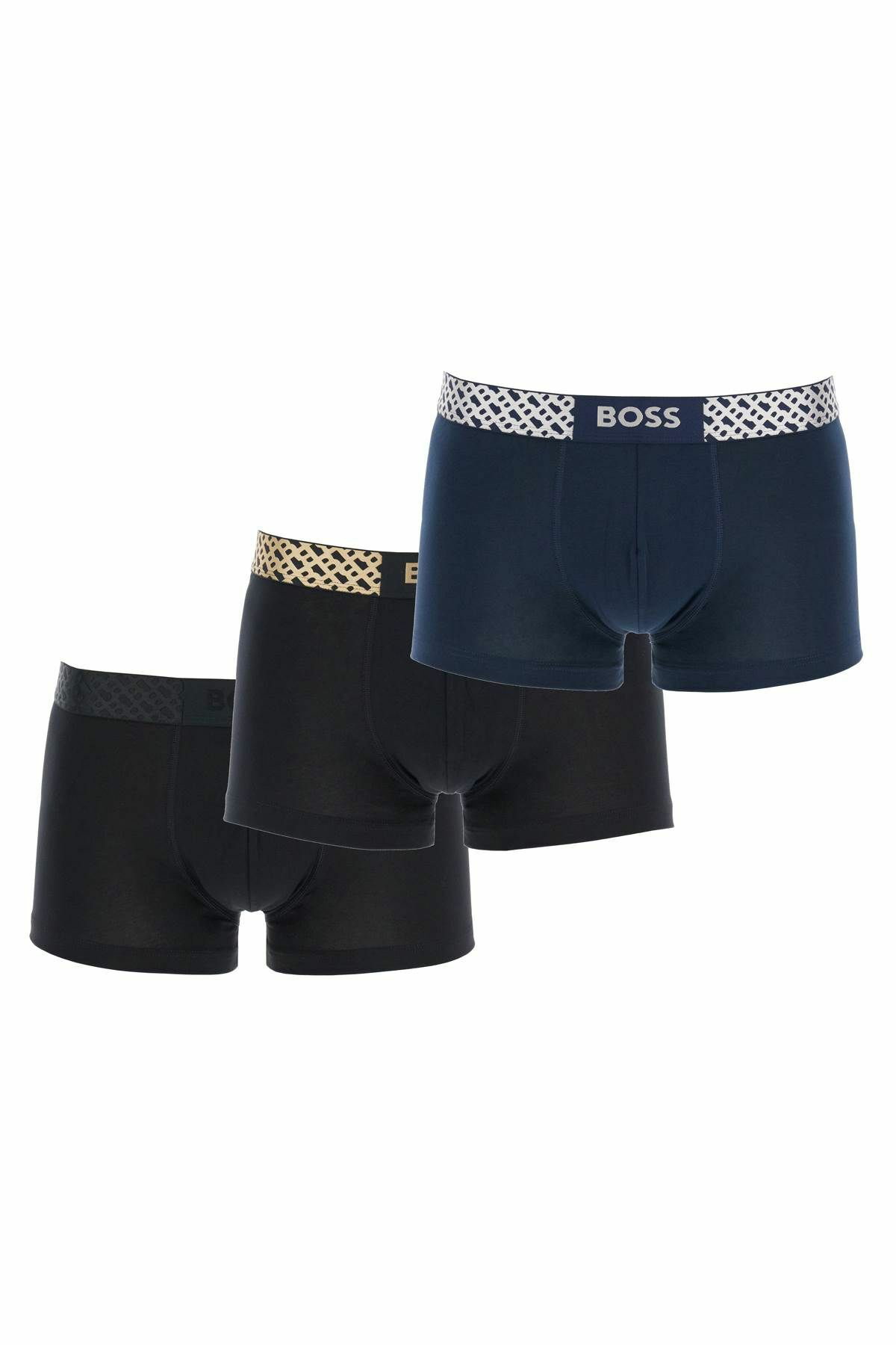 BOSS set di 3 boxer slim fit in cotone elasticizzato multicolore ...
