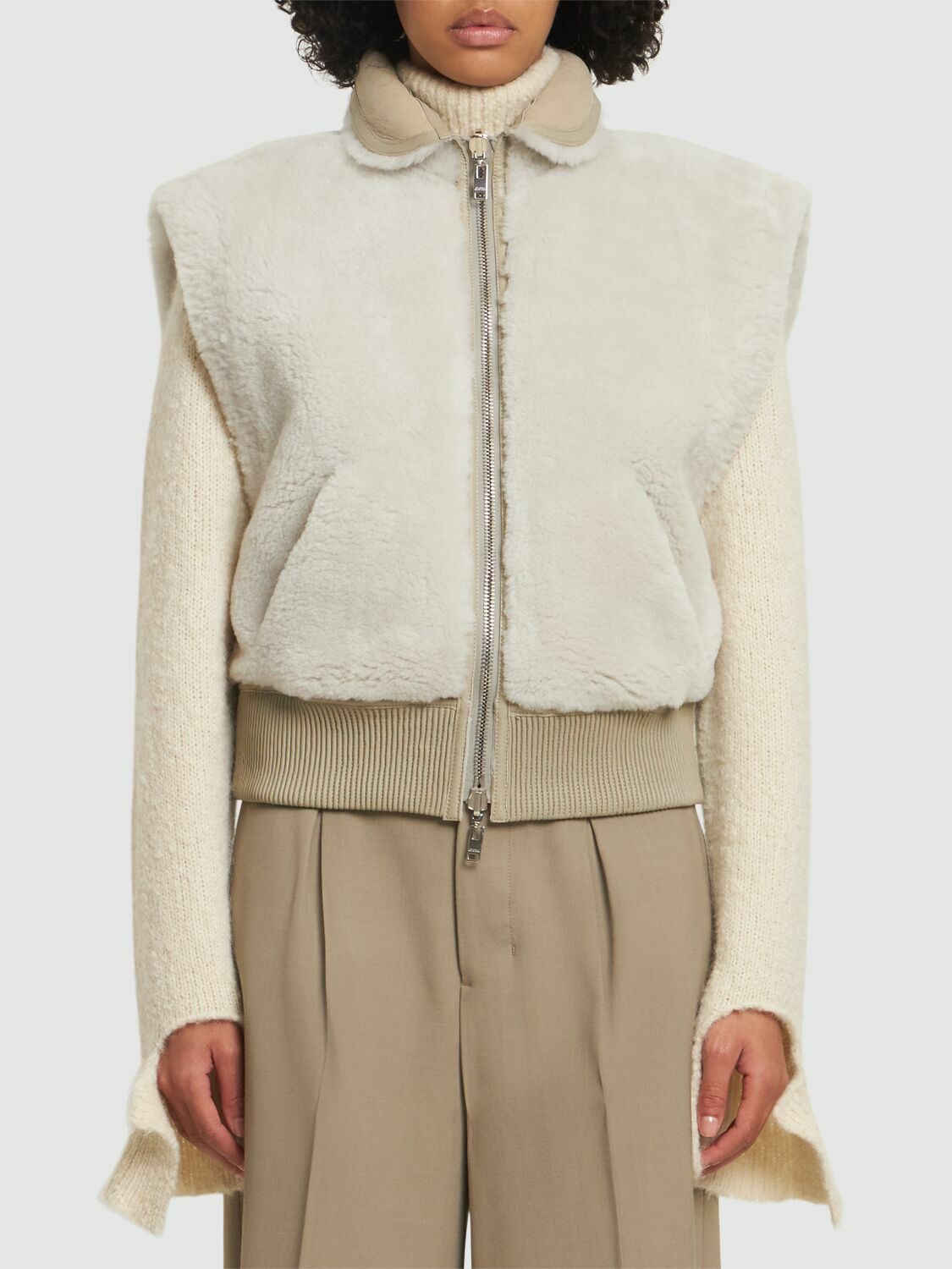 ISABEL MARANT Edwina Lamb Shearling Vest Isabel Marant