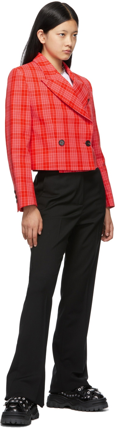 MSGM Black Bell Bottom Trousers MSGM